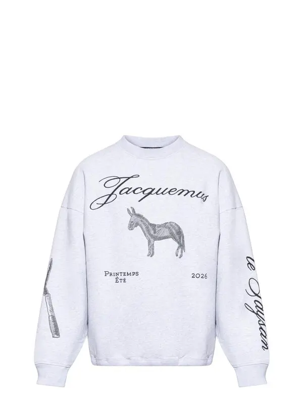 Jacquemus Embroidered Logo Sweatshirt - Grey