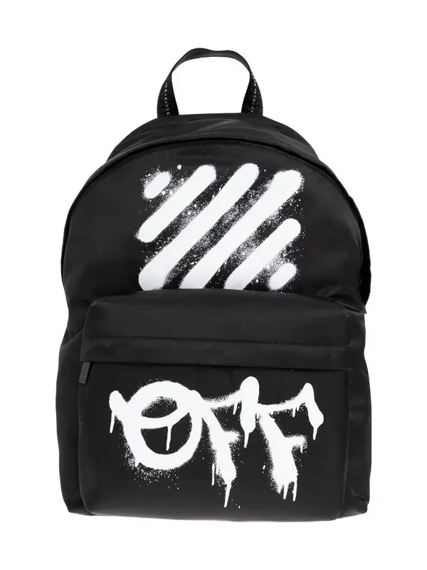 Off-White Diagonal Spray’ Backpack - Black