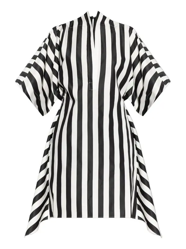 Jacquemus Striped Asymmetric Top - White