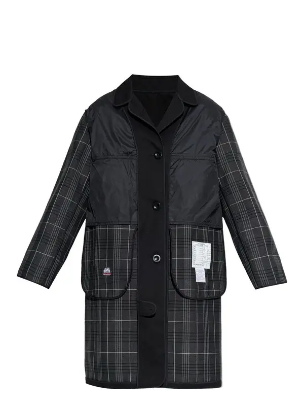 MAISON MARGIELA Reversible Coat Of Combined Materials - Black