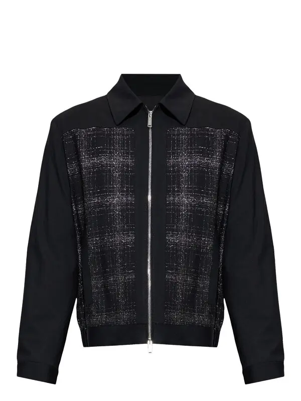 Dsquared2 Wool Bomber Jacket With Lurex Thread - Black