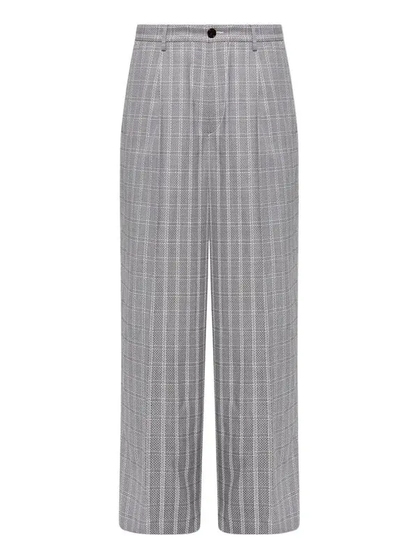 Marni Wool Check Trousers - Grey