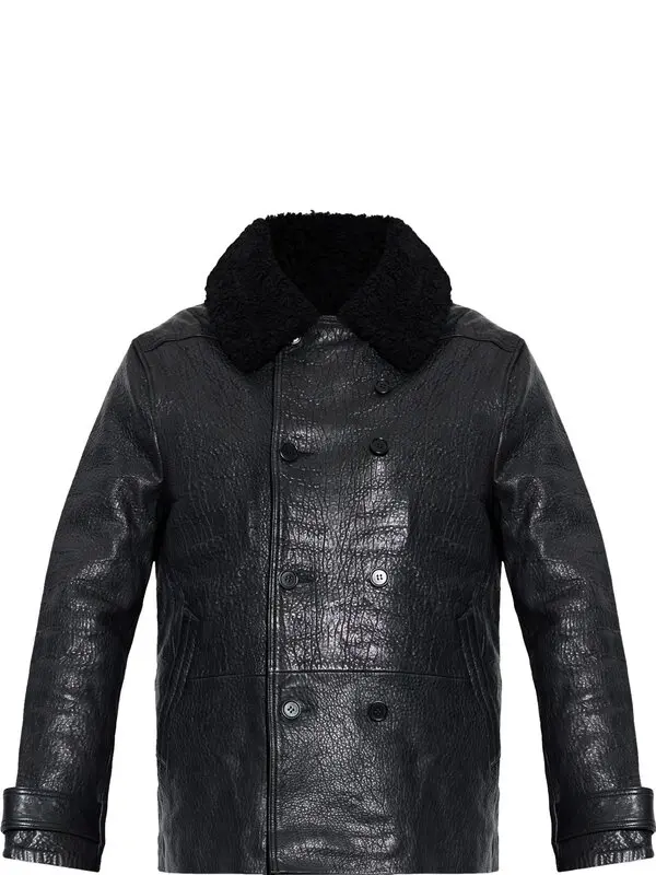 ALLSAINTS Leather Jacket "hamlet - Black