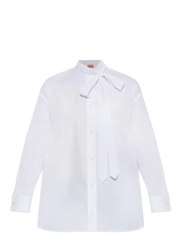 Kenzo Shirt With Decorative Tie - White