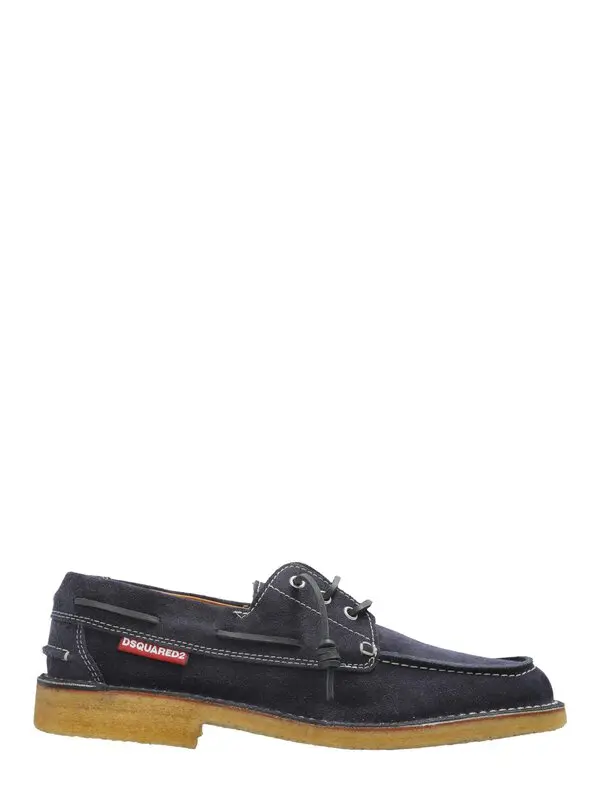Dsquared2 Suede Boat Shoes - Navy Blue