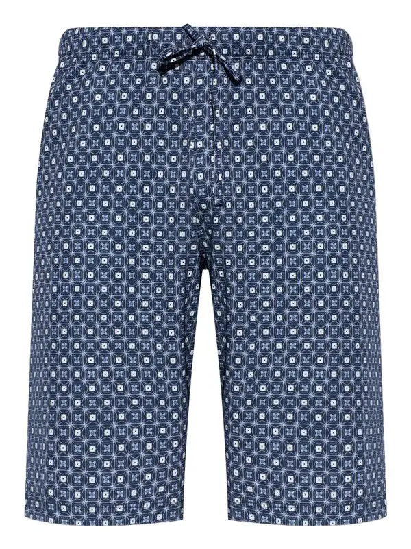 Hanro Patterned Shorts - Navy Blue