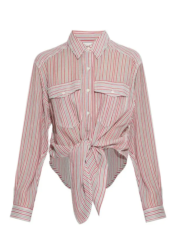 MARANT ETOILE Nath Striped Shirt - Red