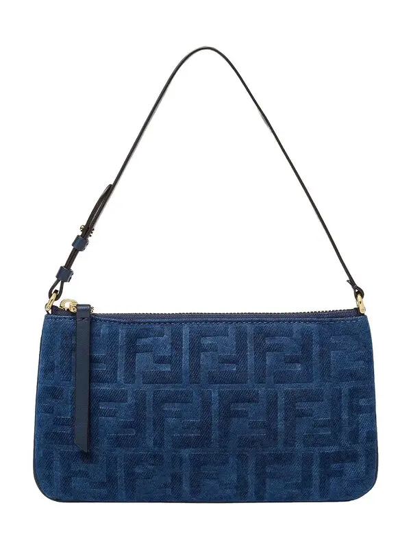 Fendi Ff Fabric Shoulder Bag - Blue
