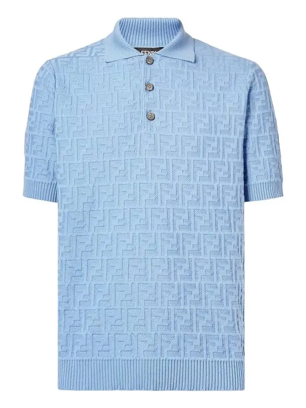 Fendi Cotton Polo Shirt - Blue