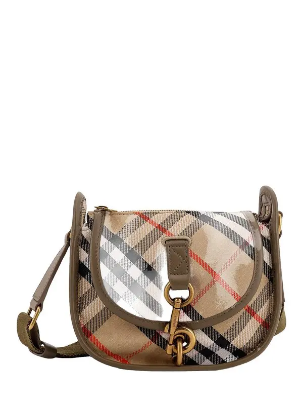 Burberry Mini Water-repellent Canvas Crossbody Bag - Beige