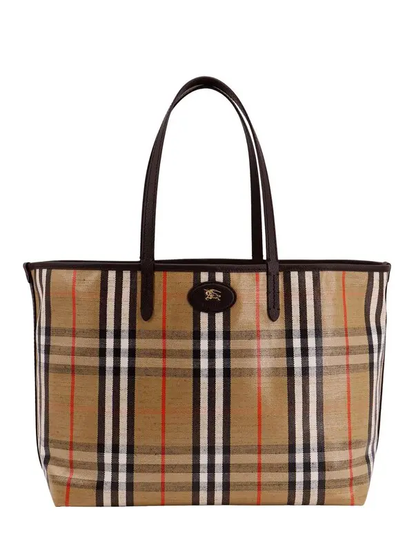 Burberry Highlands Coated Canvas Shoulder Bag - Beige