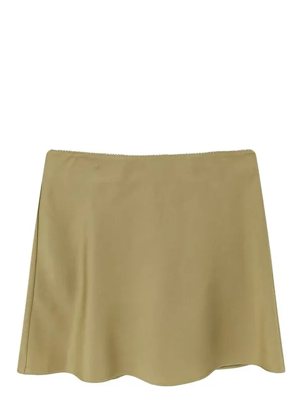 DUNST Satin Skirt With Shorts - Green