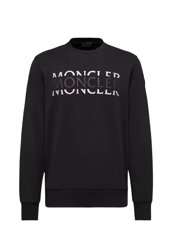 Moncler Cotton Sweatshirt With Logo - Black