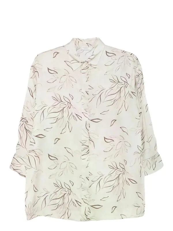 Peserico Floral-pattern Shirt - Neutrals