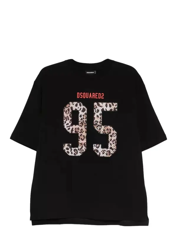 Dsquared2 Animal Print Number T-shirt - Black