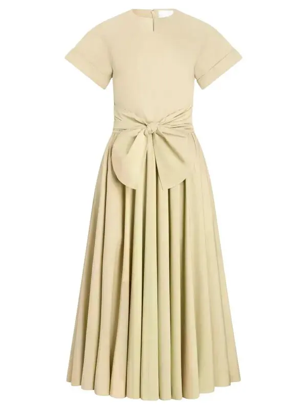 Patou Knot Midi Dress - Neutrals