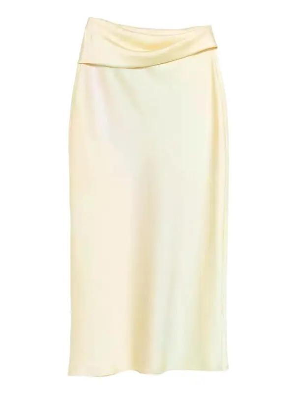 Patrizia Pepe Draped Midi Skirt - Yellow