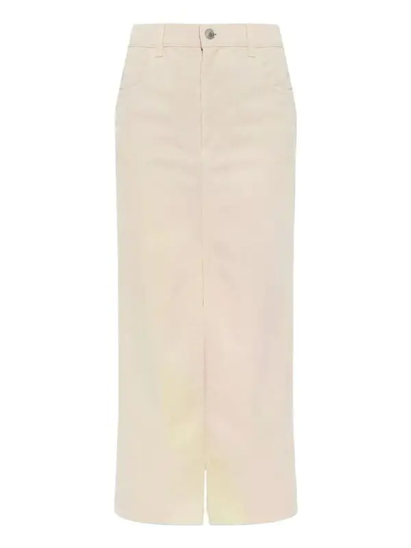 Isabel Marant Button-fastening Slit Skirt - Neutrals