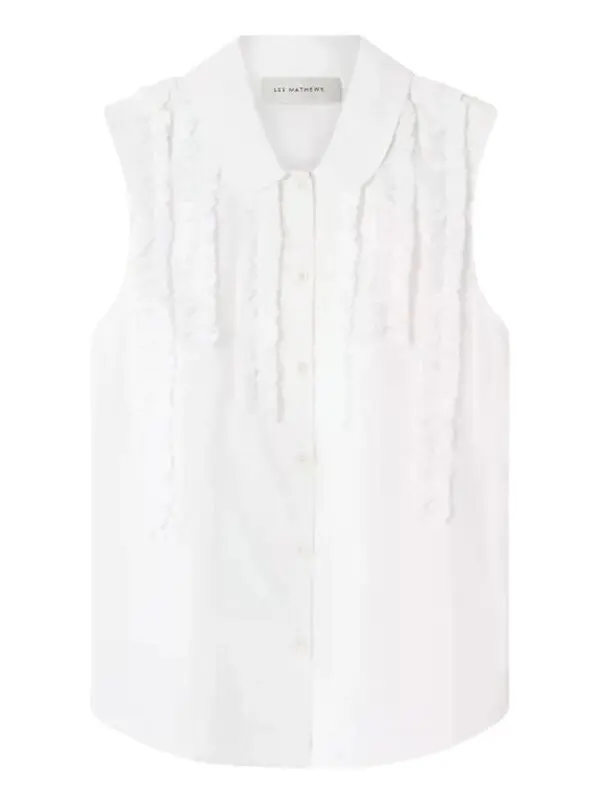 LEE MATHEWS Charlotte Sleeveless Shirt - White