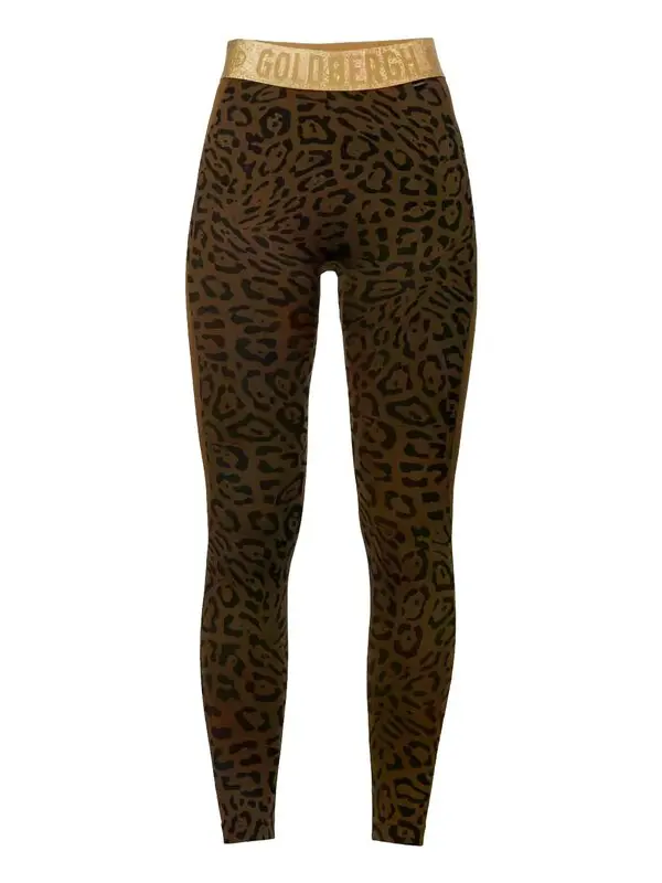 Goldbergh Animal Print Waistband Trousers - Brown