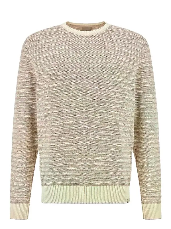 Paul & Shark Bouclé Striped Crew-neck Sweater - Neutrals