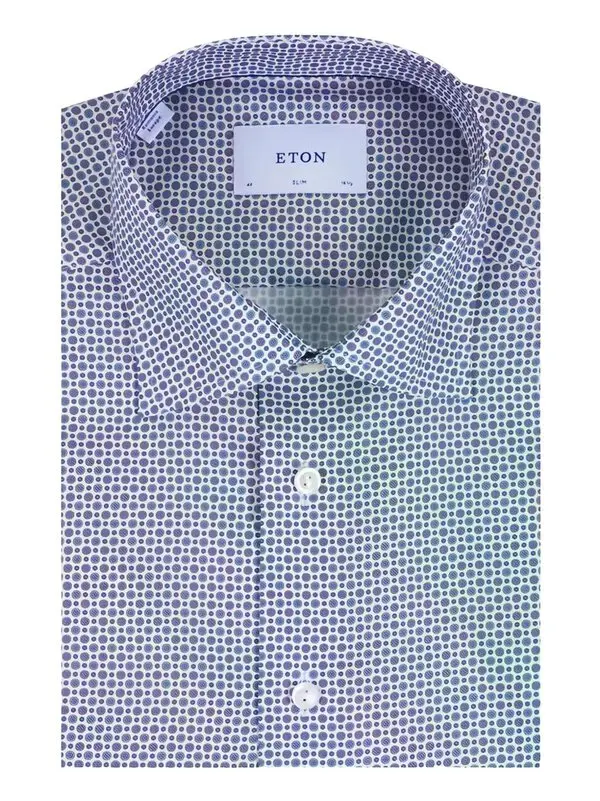 Eton Patterned Collared Shirt - Purple