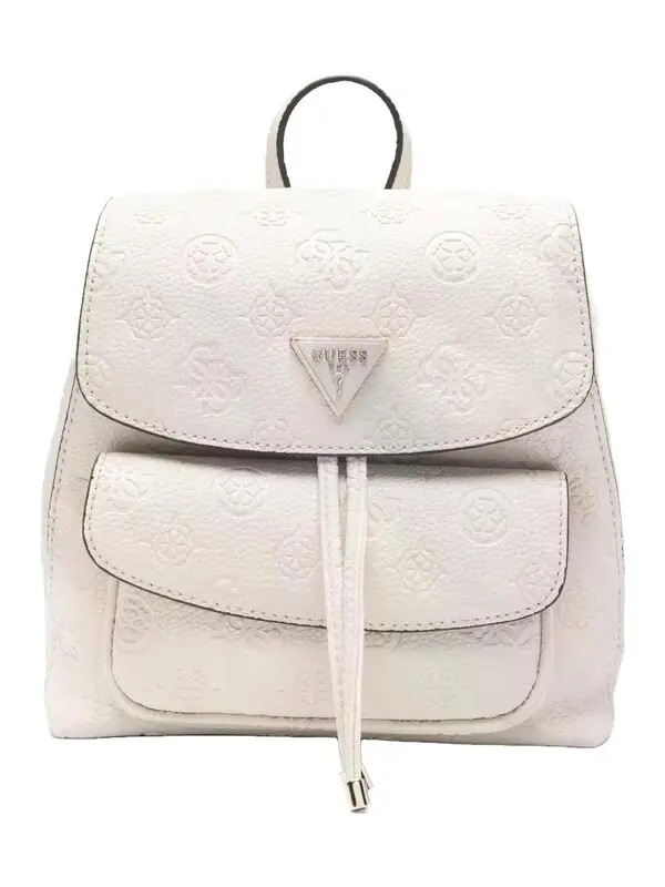 Guess Embossed Drawstring Backpack - Neutrals