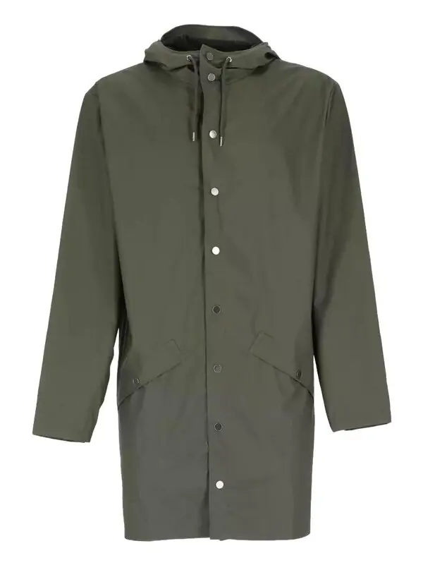 Rains Drawstring Hooded Raincoat - Green