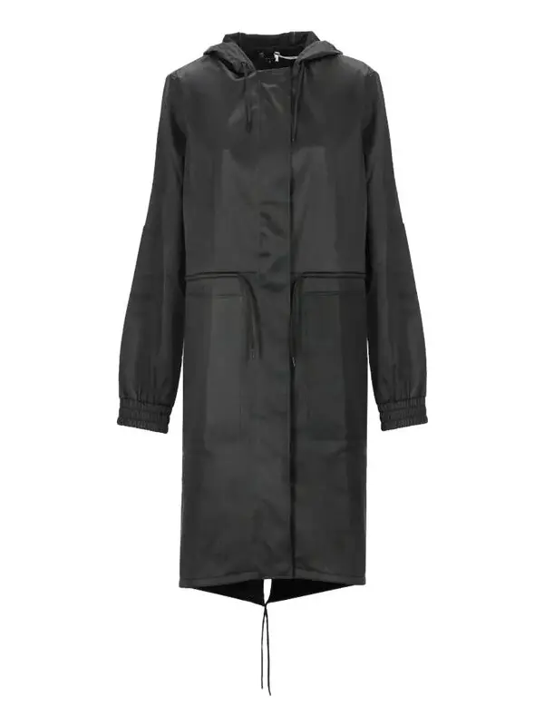 Rains Drawstring Hooded Parka - Black