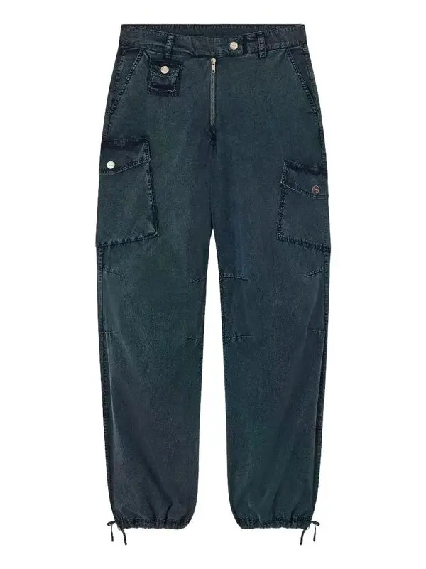 GANNI Washed Cargo Pants - Blue