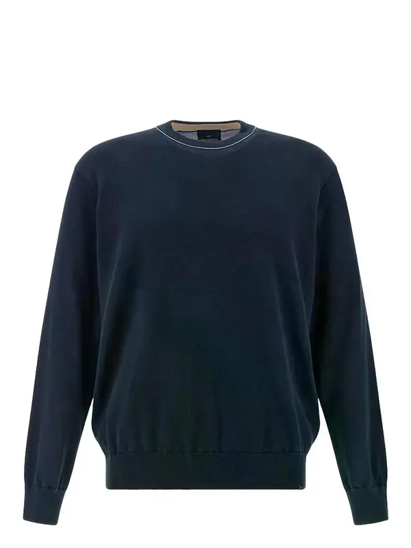 Paul & Shark Crew-neck Cotton Sweater - Blue