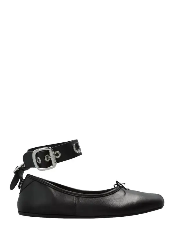 VIVIENNE WESTWOOD Bardot Ankle-strap Ballet Flats - Black