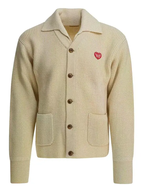 HUMAN MADE Heart-patch Button-up Cardigan - Neutrals