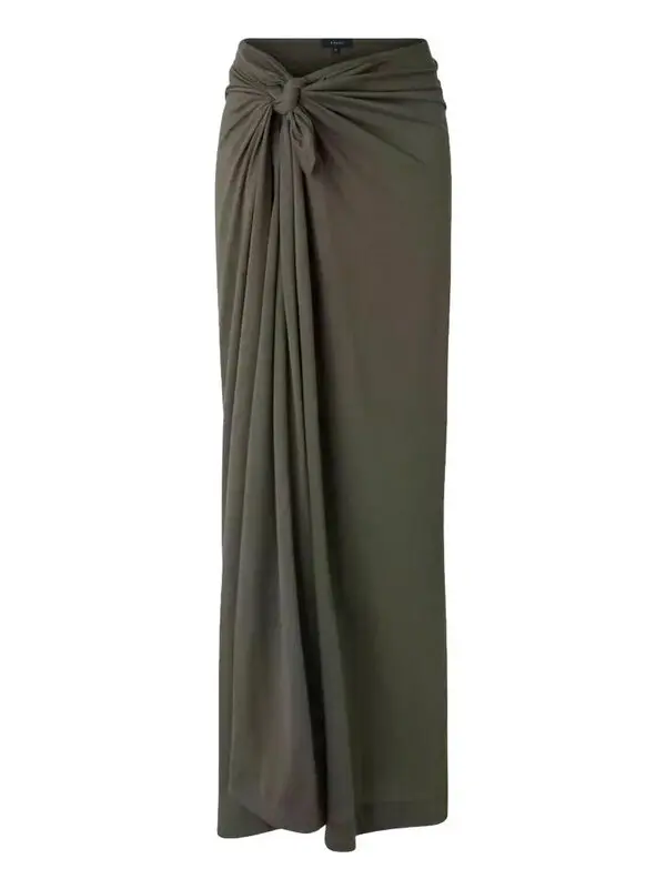 Soeur Knot Draped Asymmetric Skirt - Brown