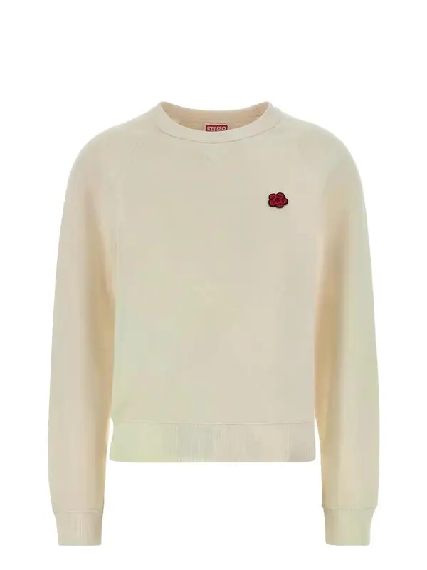 Kenzo Appliqué Cotton Sweatshirt - Neutrals