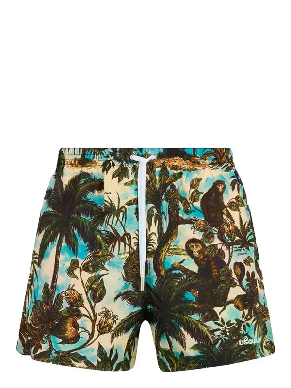 Dsquared2 Printed Swim Shorts - Neutrals