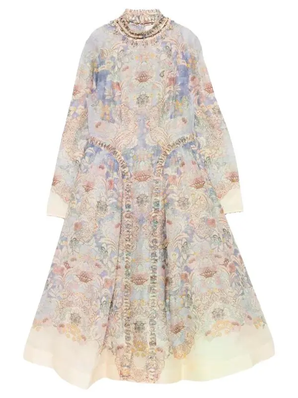 Zimmermann Floral-print Midi Dress - Blue