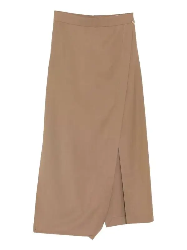 LITKOVSKA Asymmetric-hem Skirt - Brown