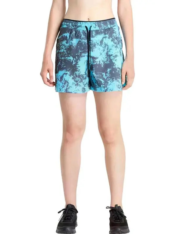 On Trail Print Shorts - Blue