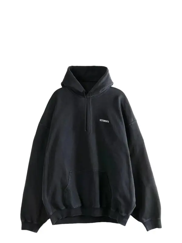 Vetements Logo-detail Hoodie - Black