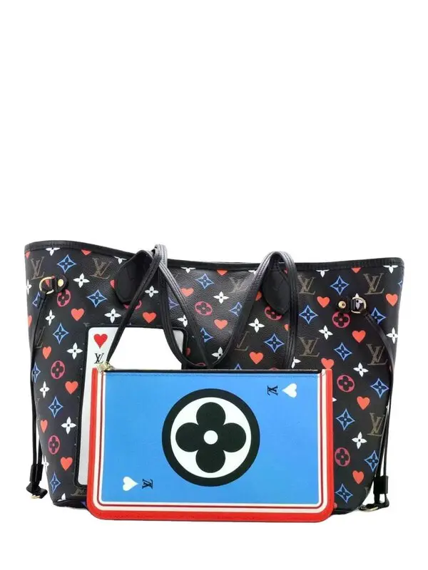 LOUIS VUITTON Neverfull Nm Limited Edition Game On Multicolor Monogram Mm Tote Bag - Black