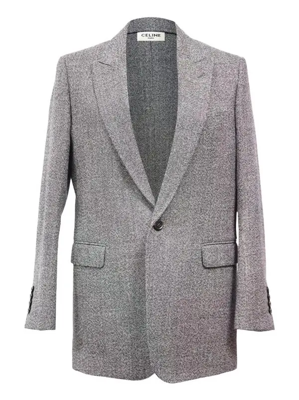 Celine Wool Single-breasted Blazer - Grey