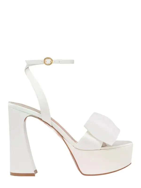 GIANVITO ROSSI 120mm Rosie Bow-detail Sandals - White