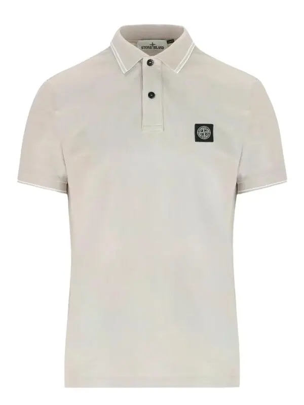 Stone Island Logo-patch Polo Shirt - Neutrals