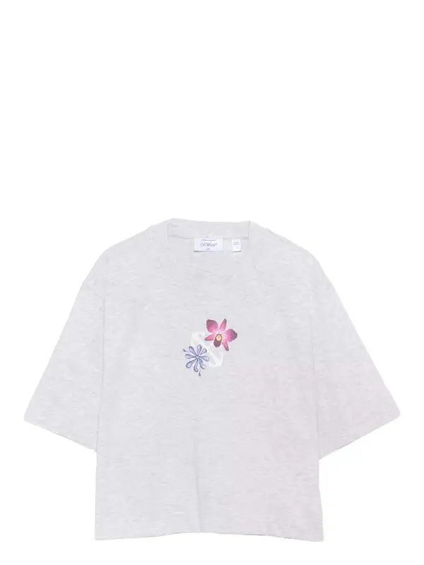 Off-White Floral-print T-shirt - Grey