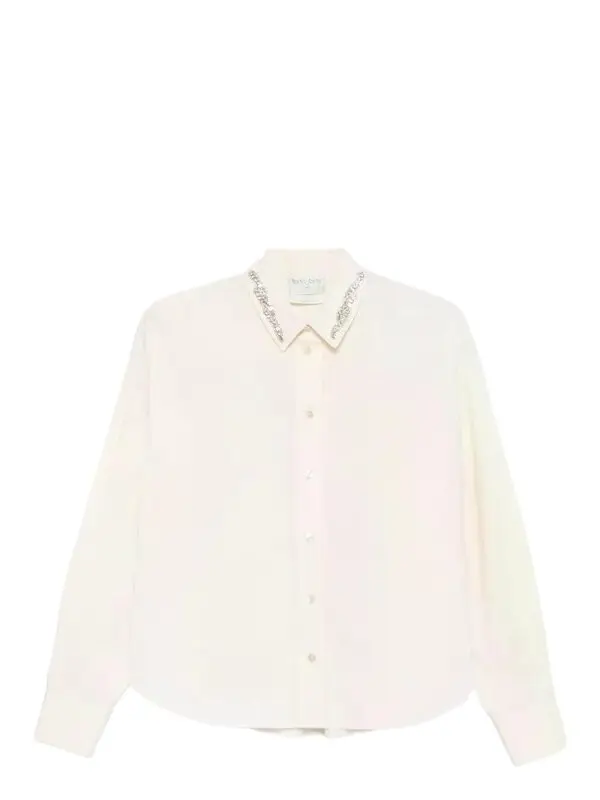 FORTE_FORTE Boxy-fit Embellished Shirt - Neutrals