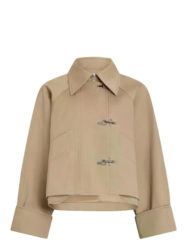 Patou Oversized Cropped Jacket - Neutrals