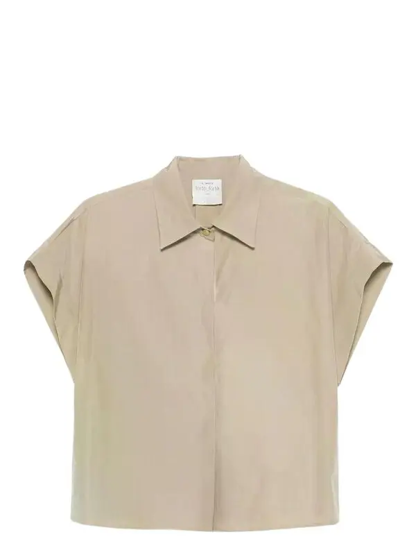 FORTE_FORTE Polo-collar Shirt - Neutrals