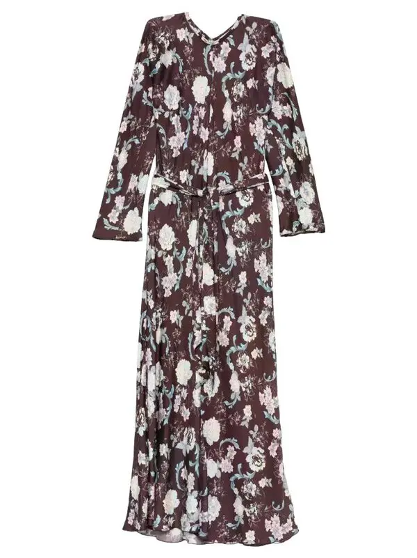 FORTE_FORTE Floral Maxi Dress - Brown