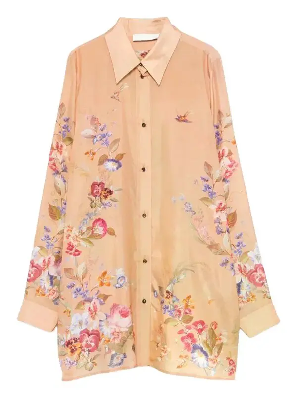 Zimmermann Patience Floral Shirt - Neutrals